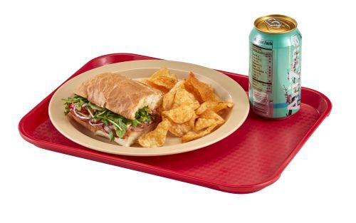Plateaux fast food robustes - Restauration rapide, snack - Lot de 24